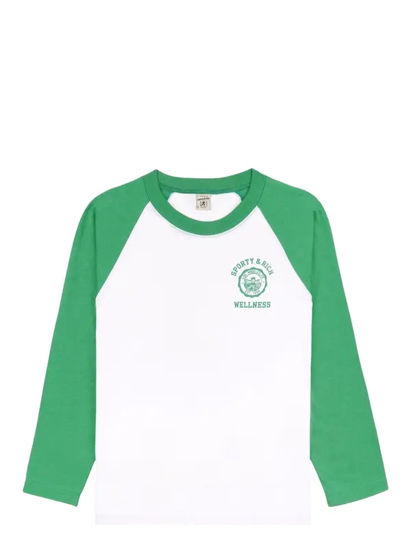 SPORTY & RICH Emblem Logo-print T-shirt - Green