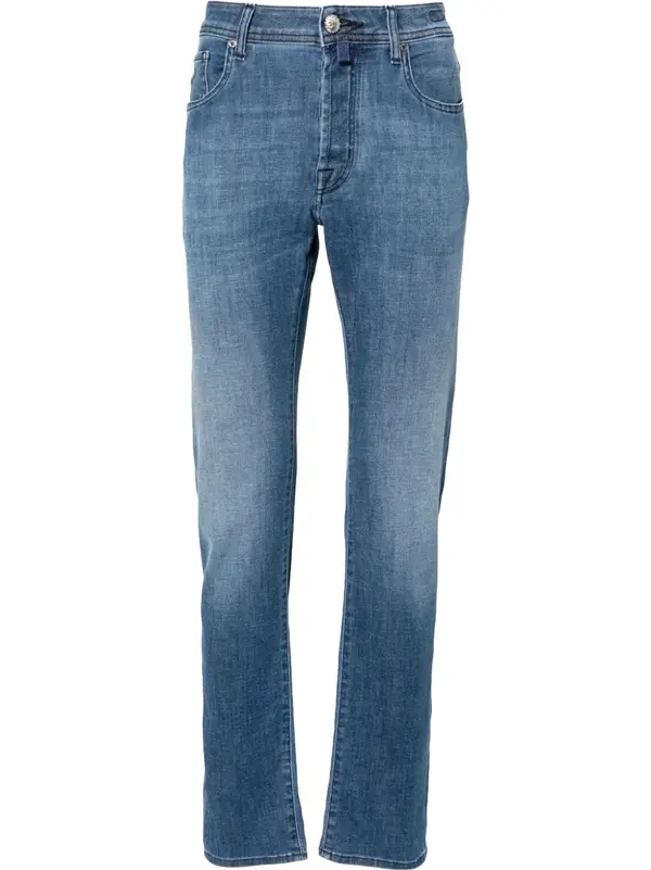 Jacob Cohen Bard Mid-rise Slim-fit Jeans - Blue