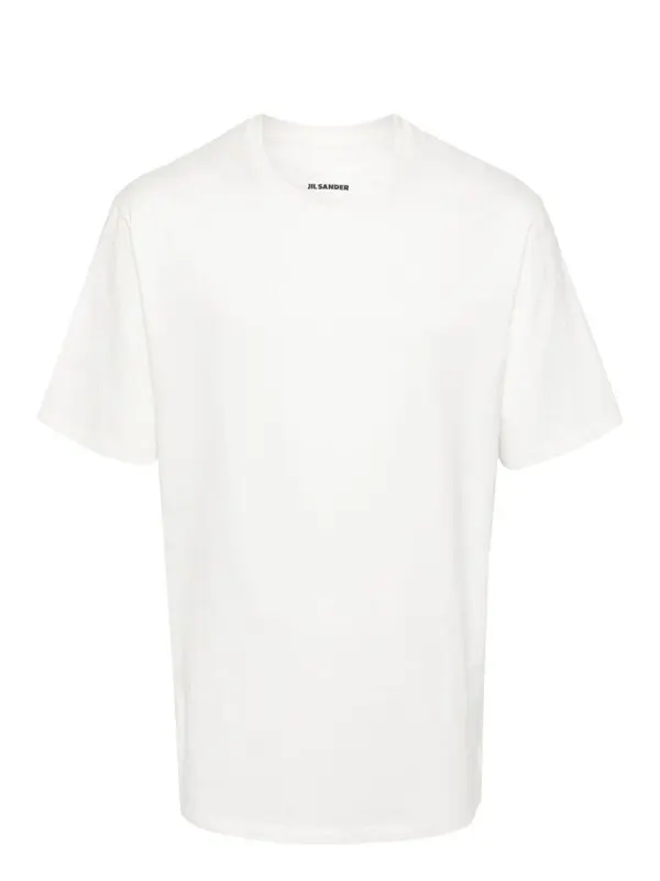 JIL SANDER Logo-print Cotton T-shirt - Neutrals