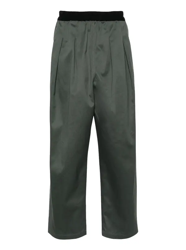 MAISON MARGIELA Pleated Wide Leg Trousers - Grey
