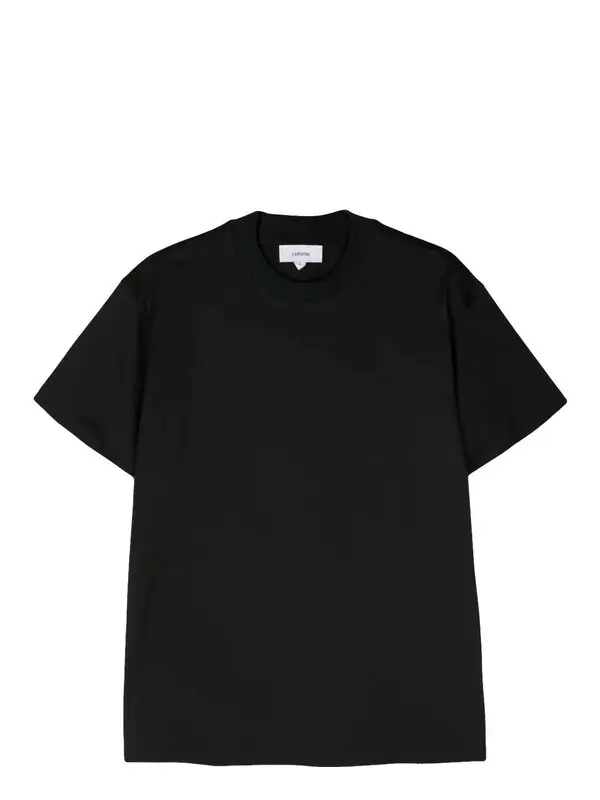LARDINI Crew-neck Cotton T-shirt - Black