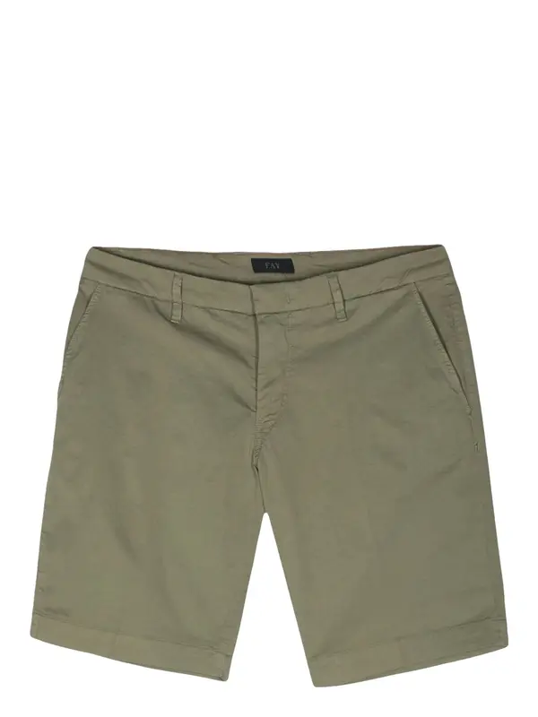 FAY Logo-patch Bermuda Shorts - Green