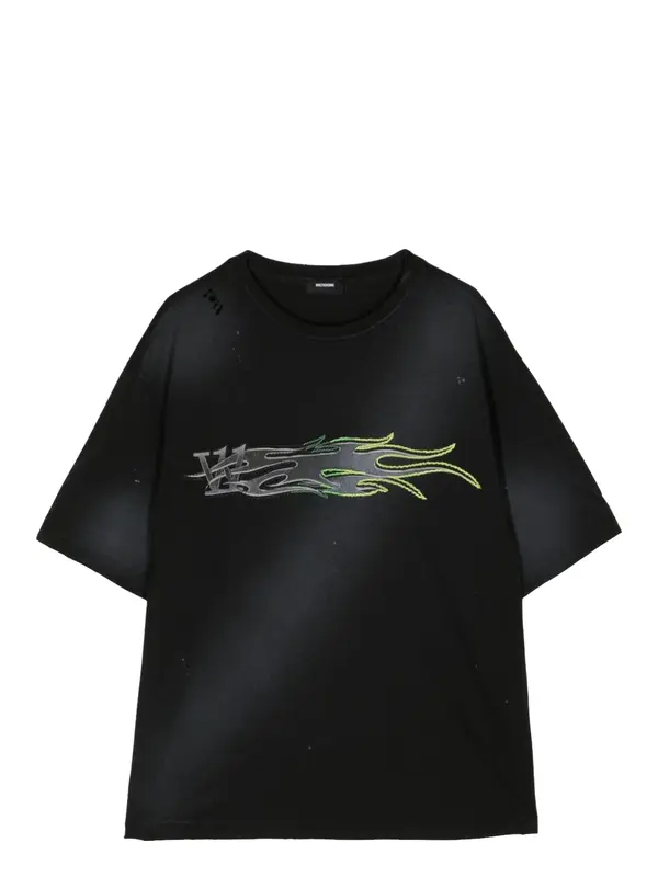 We11Done Graphic-print Cotton T-shirt - Black