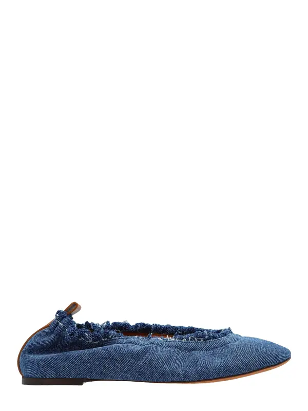 LANVIN Denim Ballerina Flats - Blue