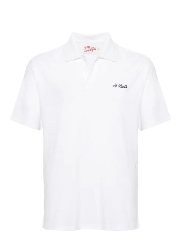 MC2 SAINT BARTH Jeremy Terry-cloth Polo Shirt - White