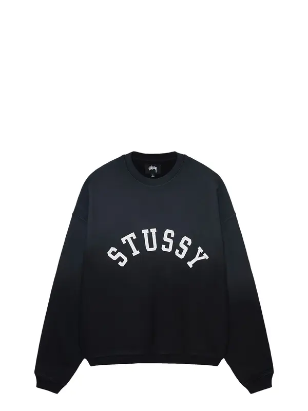 StÜssy Sun Faded Oversized Crew - Black