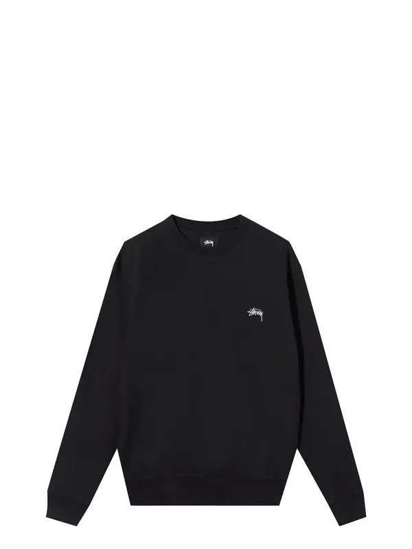 StÜssy Stock Logo Crew - Black