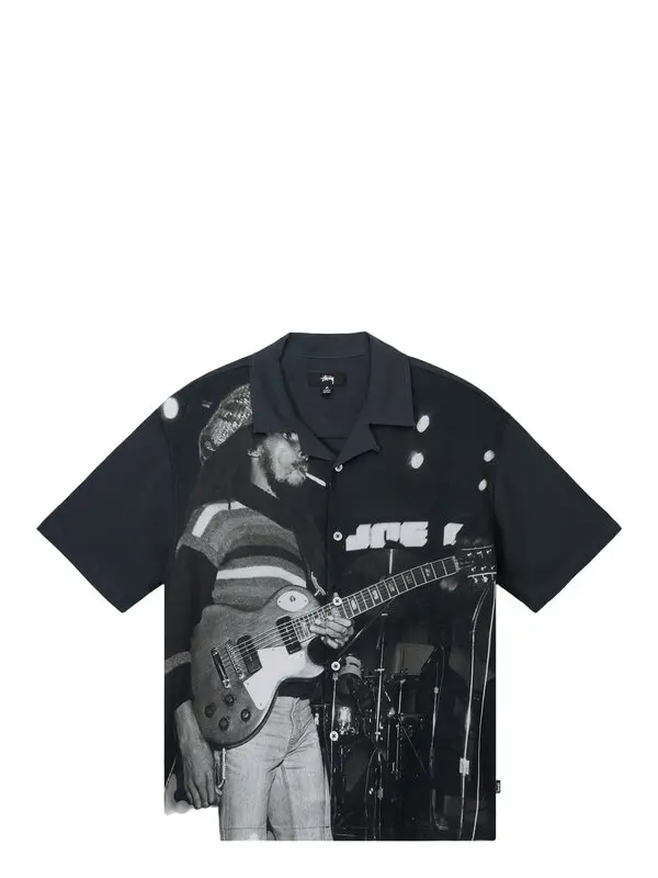 StÜssy Bob Marley Open Collar Shirt - Black