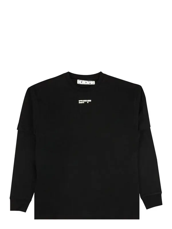 Off-White Cotton Masked Face T-shirt - Black