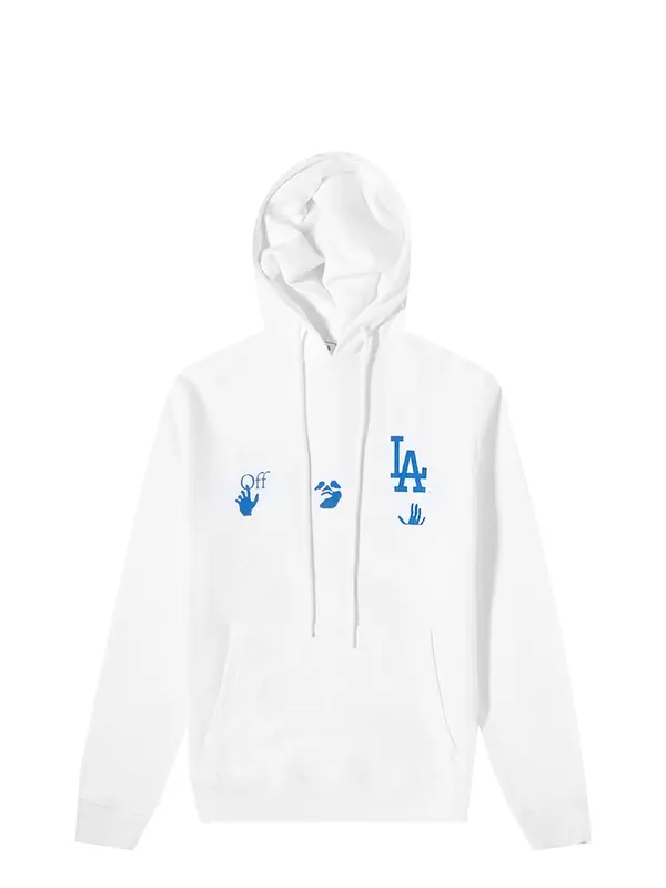 Off-White X Mlb Los Angeles Dodgers Hoodie - Cream