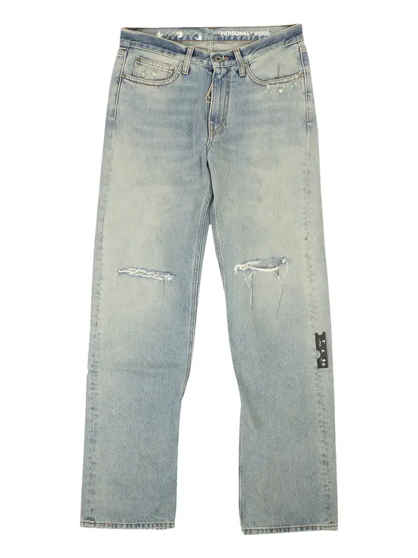 Off-White Diag Broken Jeans - Blue
