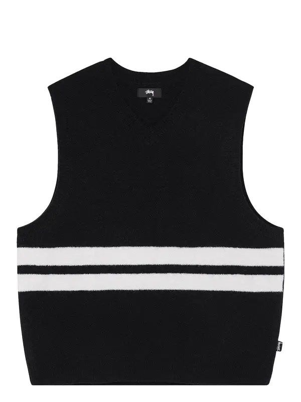 StÜssy Brushed Mohair Vest - Black