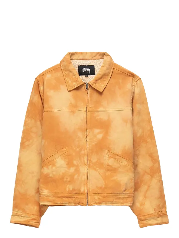 StÜssy Shearling Dyed Trucker Jacket - Brown