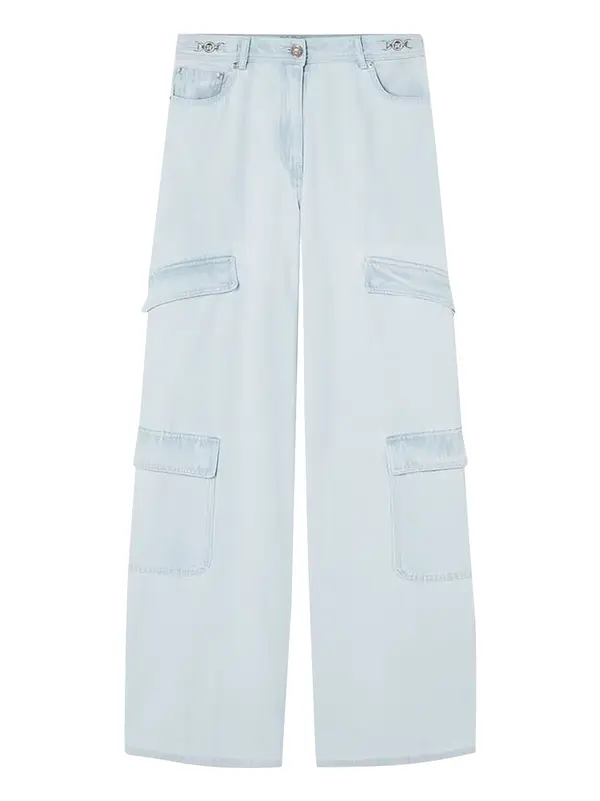 Versace Denim Cargo Pants - Blue