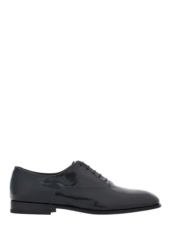 FERRAGAMO Patent Leather Oxford - Black