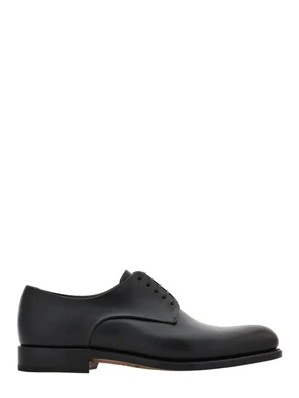 FERRAGAMO Tramezza Derby Shoes - Black