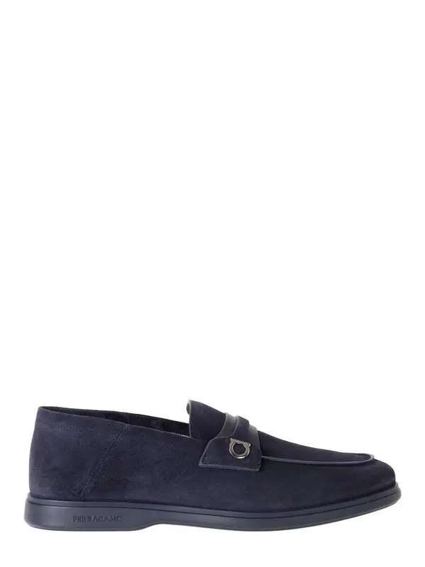 FERRAGAMO Gancini Ornament Loafer - Blue