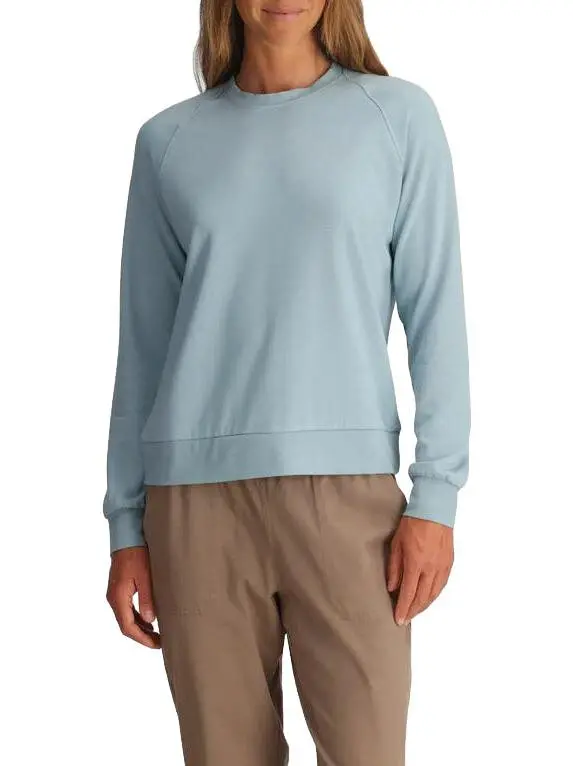 FREE FLY Lightweight Fleece Sweatshirt - Ocean Mist