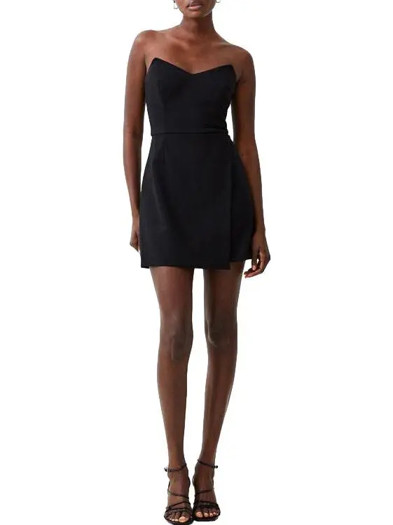 French Connection Whisper Strapless Mini Dress - Blackout