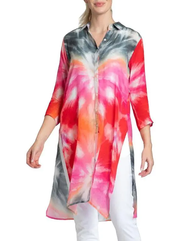 APNY Tie-dye Chiffon Tunic - Pink Multi