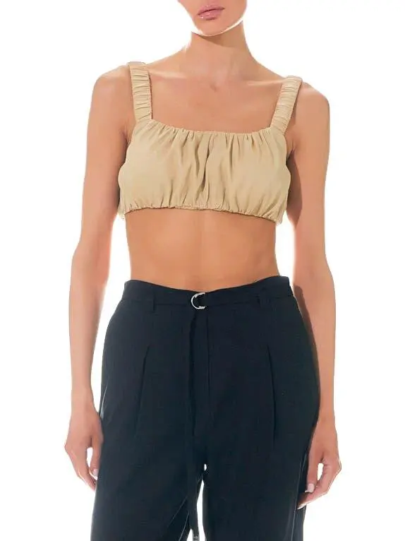 GREY LAB Scrunchie Bra Top - Khaki