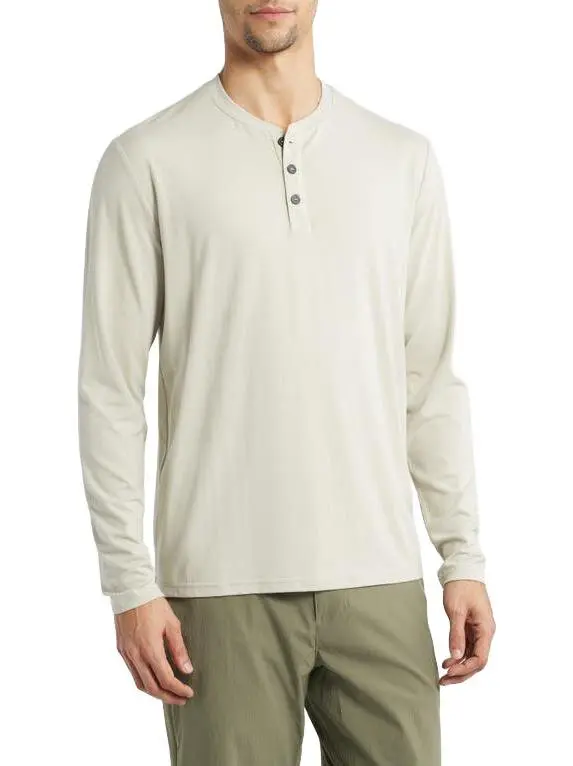 FREE FLY Flex Performance Henley - Sandstone