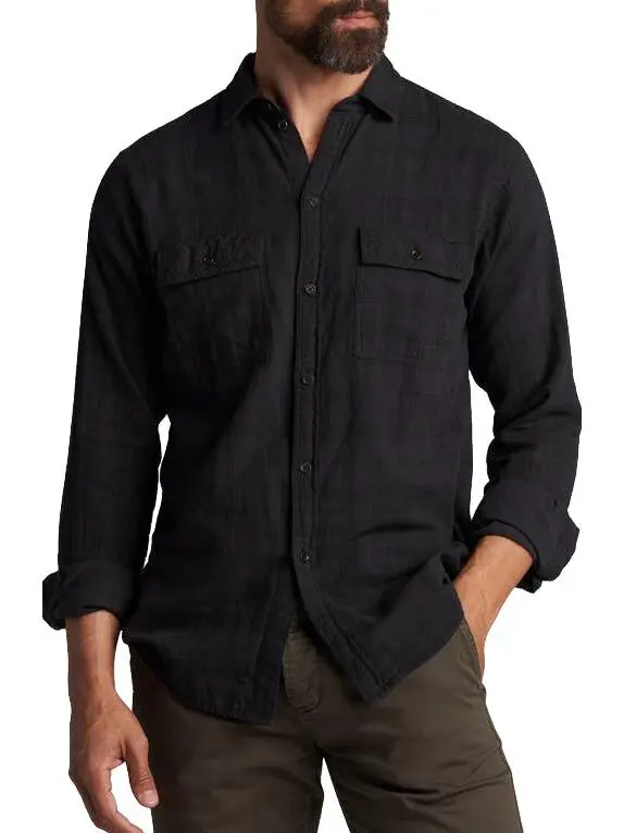 ROAN Redding Plaid Flannel Button-up Shirt - Blackout Plaid