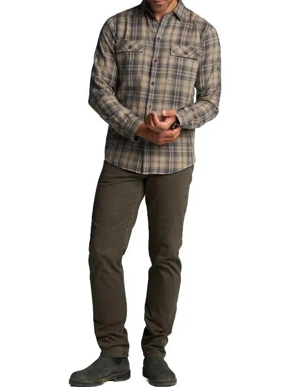 ROAN Redding Plaid Flannel Button-up Shirt - Stone Plaid