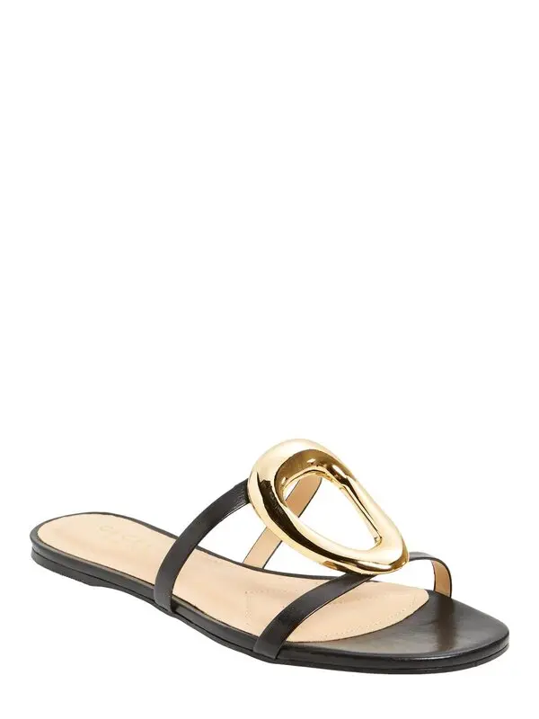 CECILIA NEW YORK Melissa Slide Sandal - Black Gold