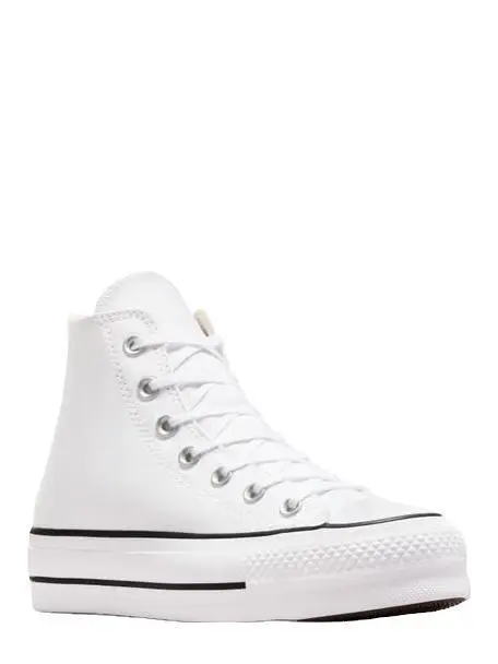 CONVERSE Chuck Taylor® All Star® Lift Mid Top Sneakers - White/black/white