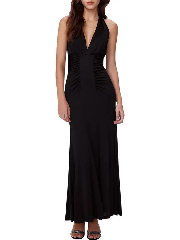 Diane Von Furstenberg Makayla Ruched Maxi Dress - Black