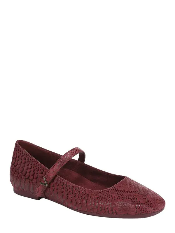 Vionic Alameda Mary Jane Flat - Cherry Jubilee