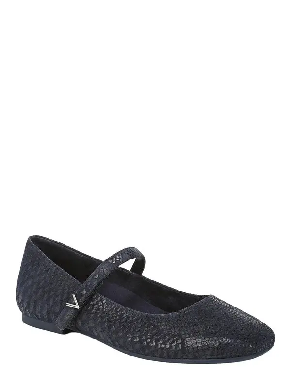 Vionic Alameda Mary Jane Flat - Navy Snake