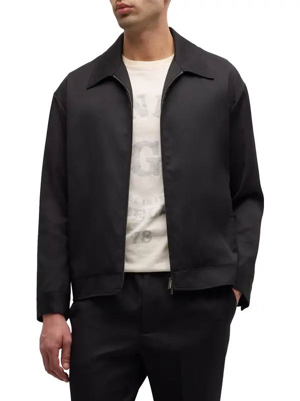 Golden Goose Luther Gabardine Coach Jacket - Black