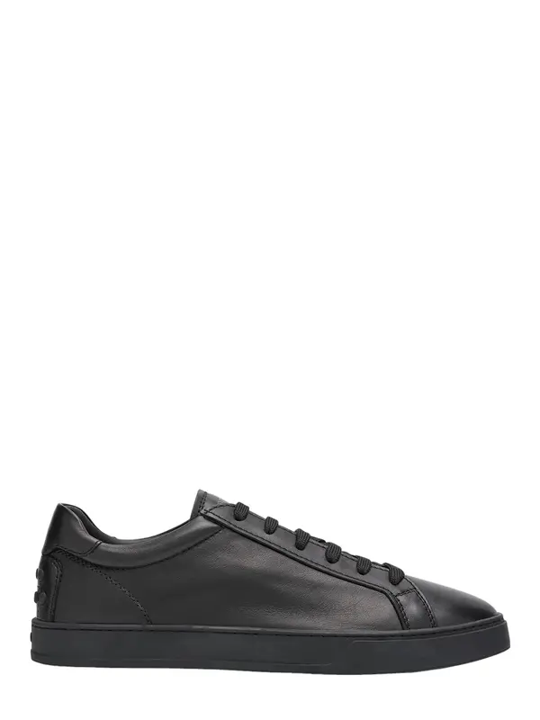 TOD'S Allacciata Cassetta Leather Low-top Sneakers - Black