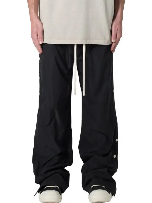 Mnml Oversize Side Snap Nylon Pants - Black