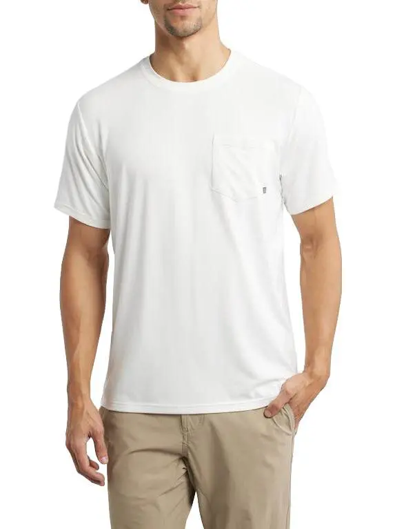 FREE FLY Flex Performance Pocket T-shirt - Bright White
