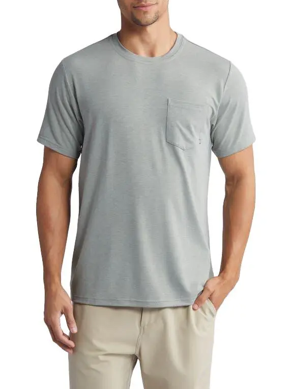 FREE FLY Flex Performance Pocket T-shirt - Heather Agave Green
