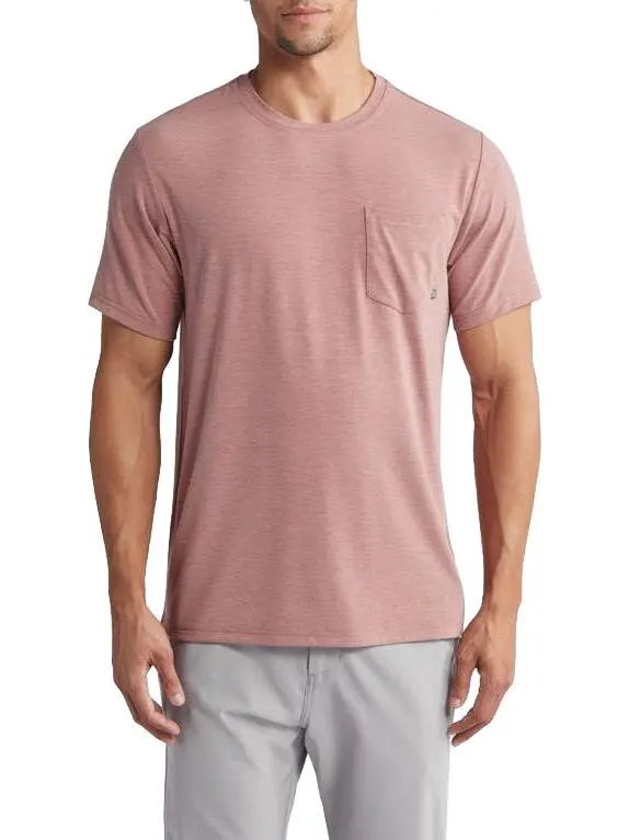 FREE FLY Flex Performance Pocket T-shirt - Heather Brick