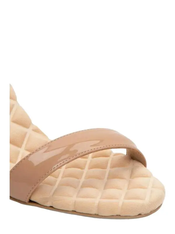 Aera Claudia Vegan Patent Slingback Sandals - Nude