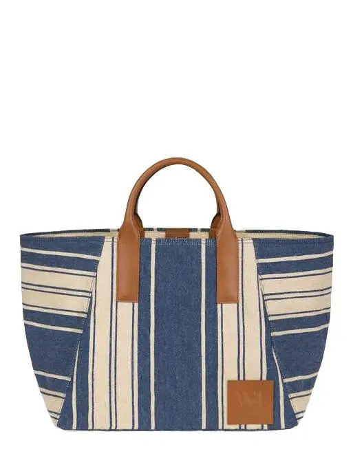 WE-AR4 The Riviera Tote - Navy Stripe