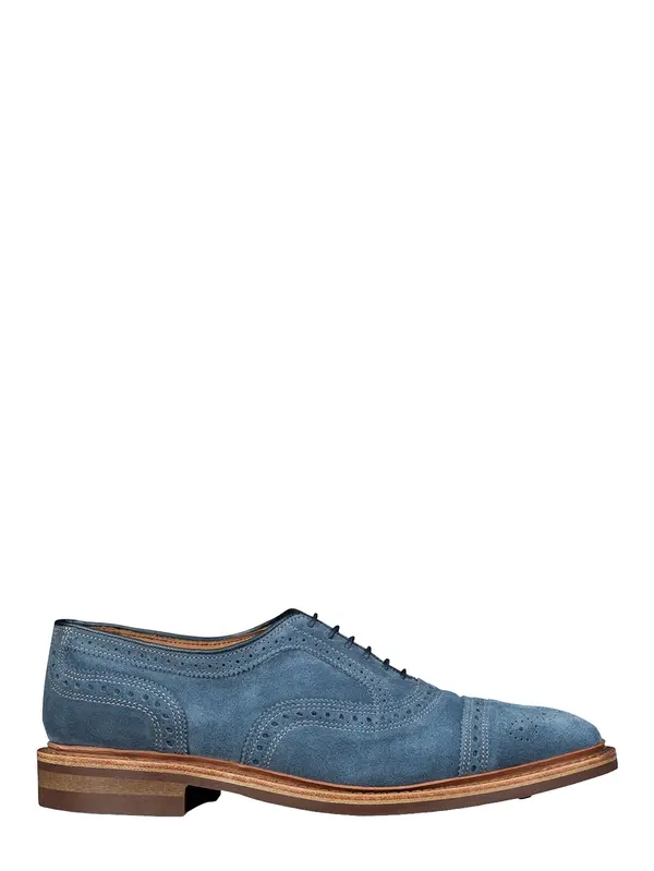 Allen Edmonds Sueded Strandmok Cap-toe Oxfords - Denim
