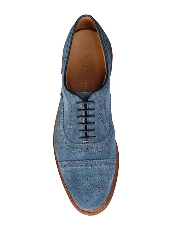 Allen Edmonds Sueded Strandmok Cap-toe Oxfords - Denim