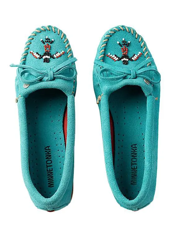 Minnetonka Thunderbird Animikii Moccasins - Turquoise
