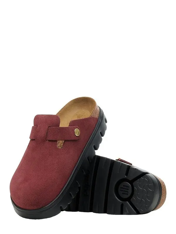 BIRKENSTOCK Boston Chunky Platform Clogs - Zinfandel/black