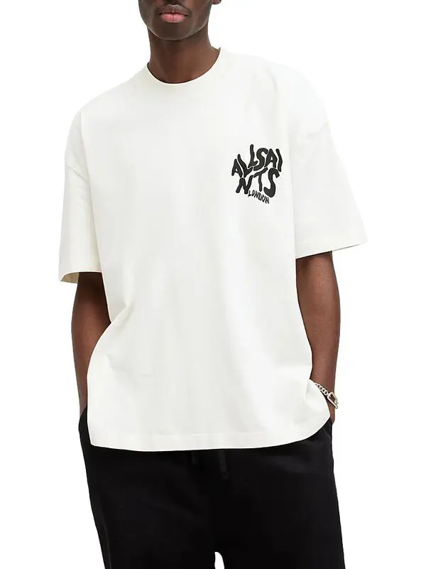 ALLSAINTS Orlando Cotton Graphic Tee - Ashen White