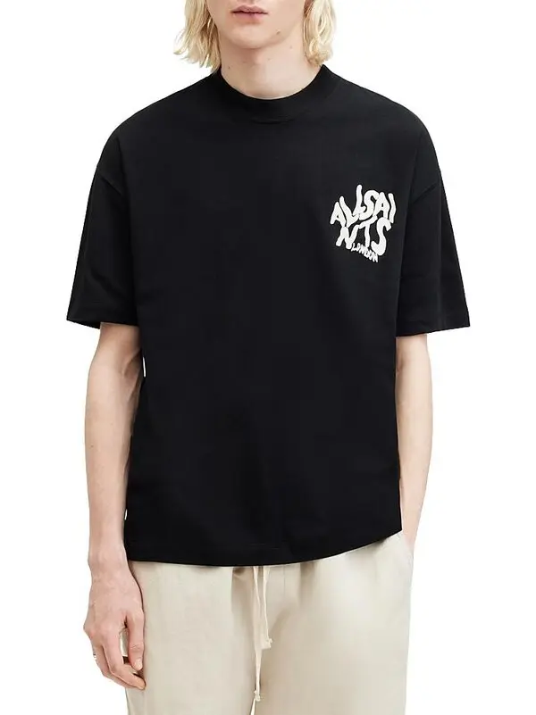 ALLSAINTS Orlando Cotton Graphic Tee - Washed Black