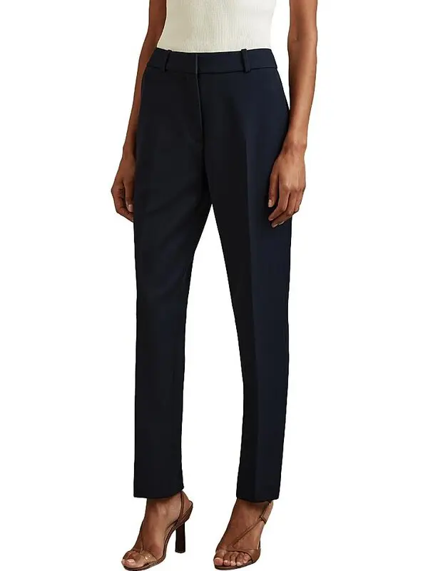 REISS Petites Gabi Slim Leg Trousers - Navy