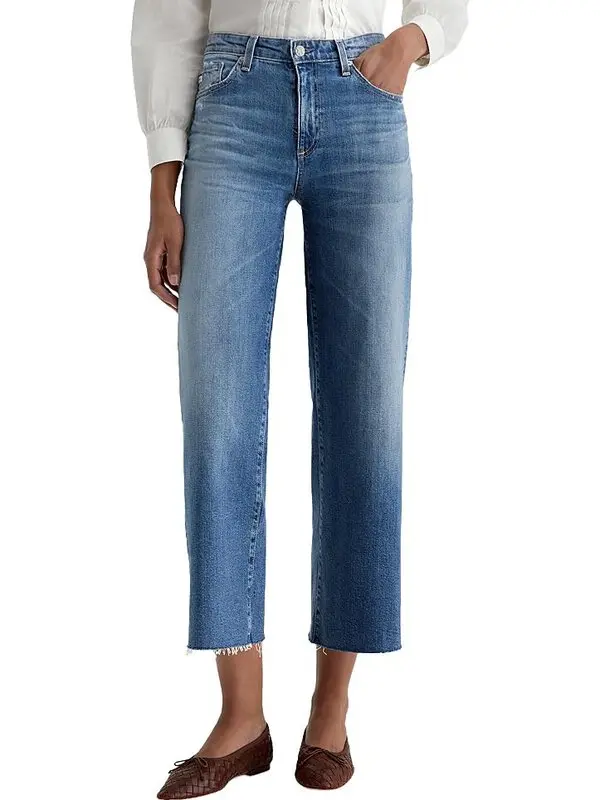 Ag Saige High-rise Wide Leg Cropped Jeans - Years Postcard