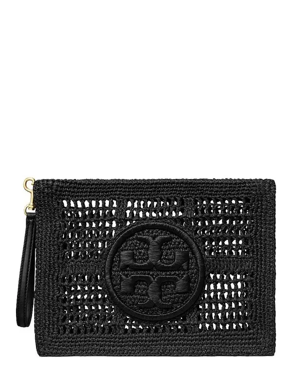 Tory Burch Ella Crochet Pouch - Black